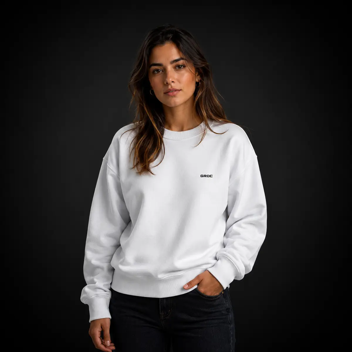 Buzo Básico Mujer Blanco GROC